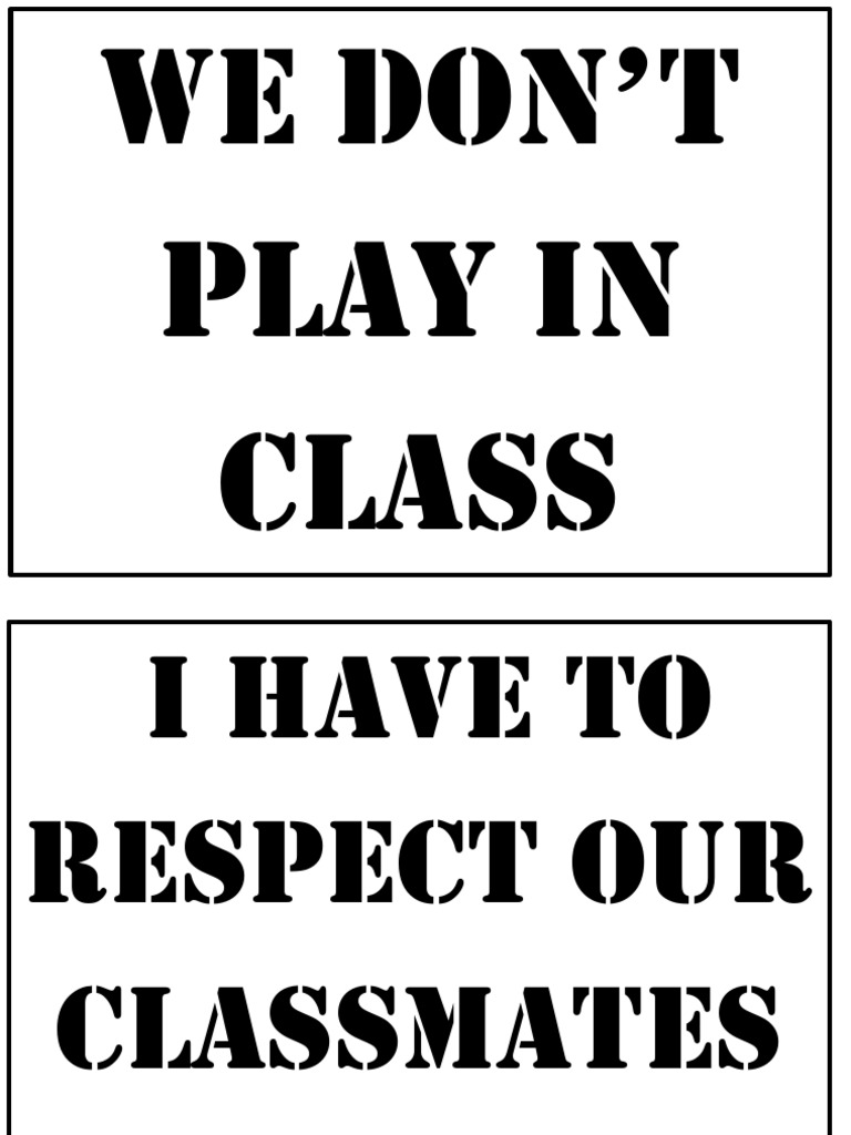 We Don't Play in Class | PDF