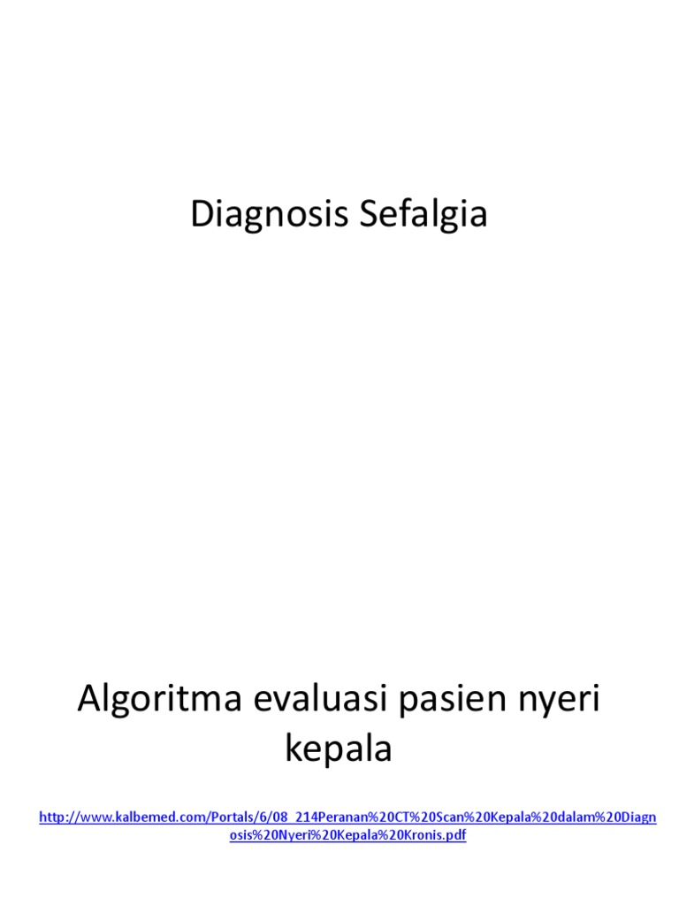 Algoritma Evaluasi Pasien Nyeri Kepala | PDF