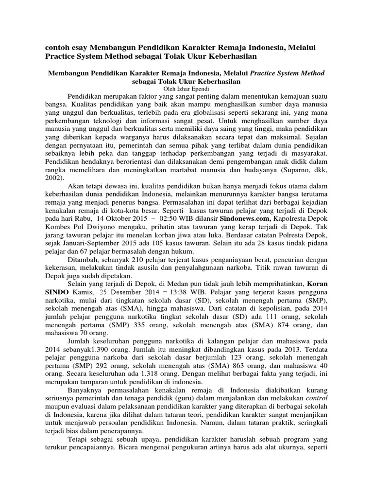 Essay Pendidikan | PDF