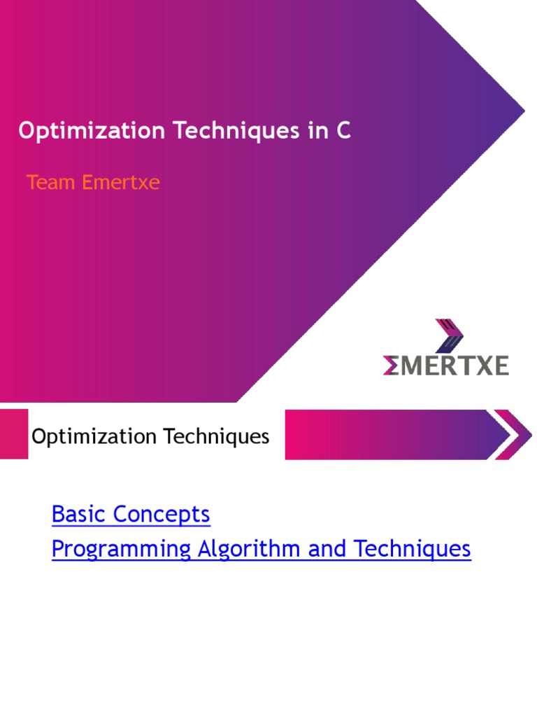 C Optimization Techniques Pdf Program Optimization Subroutine
