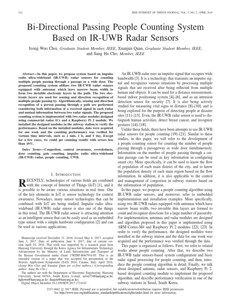 Bi-Directional Passing People Counting System Based On IR-UWB Radar ...