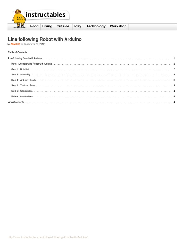 Line Following Robot With Arduino PDF | PDF | Arduino | Electrical ...