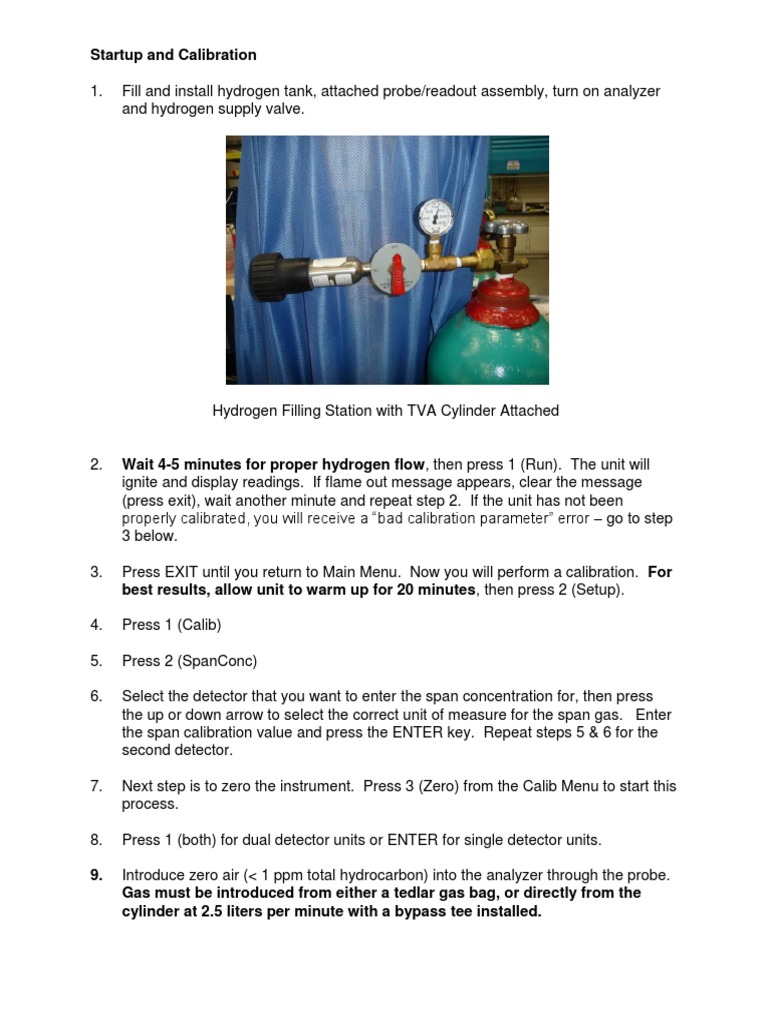 TVA 1000B Calibration Guide | PDF | Calibration | Atmosphere Of Earth