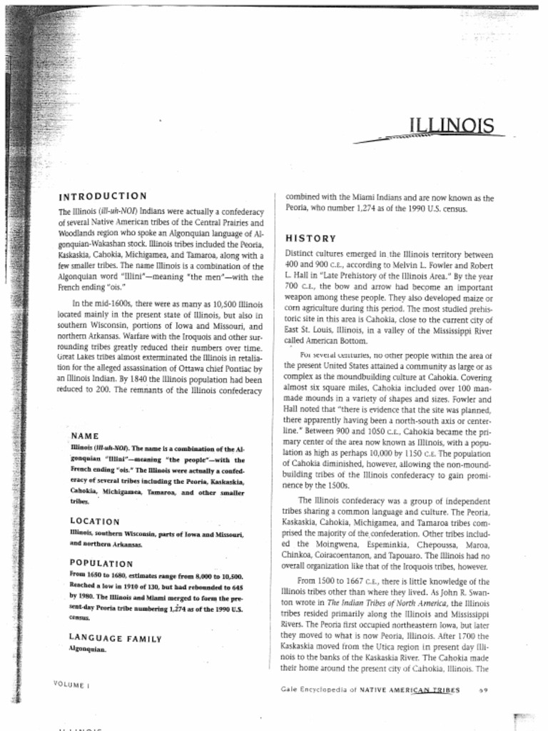 Encyclopedia of Native American Tribes - Illinois | PDF