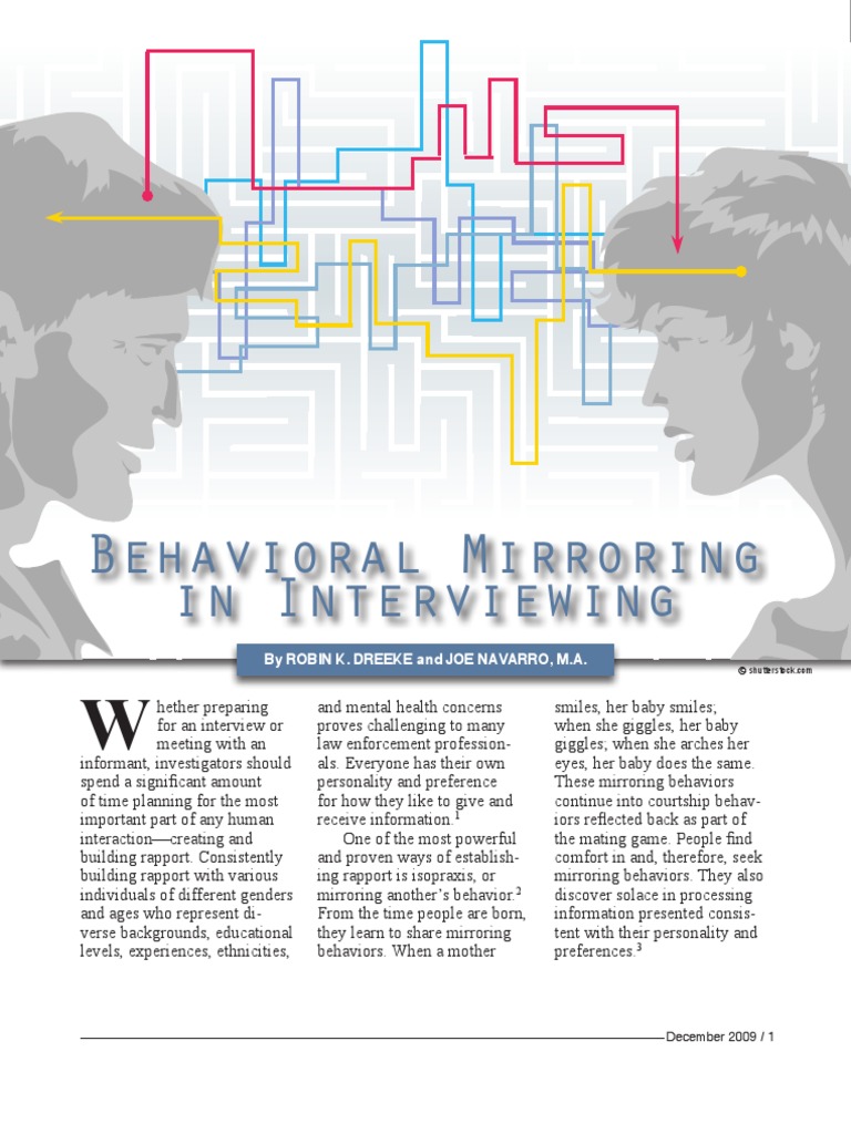 Behav Mirroring Interview | PDF | Nonverbal Communication | Conversation