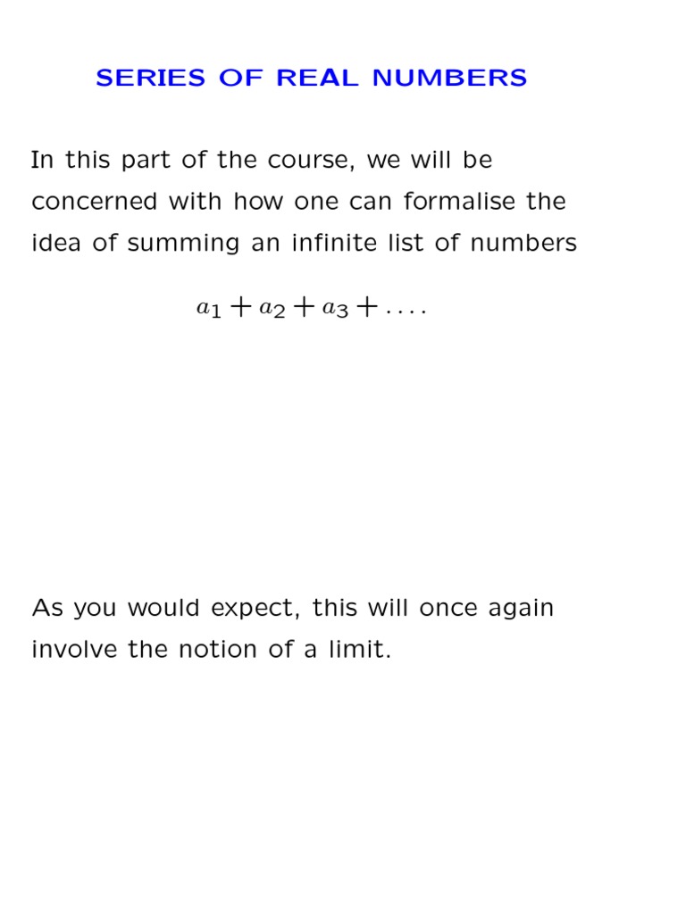 Series PDF | PDF | Series (Mathematics) | Sequence