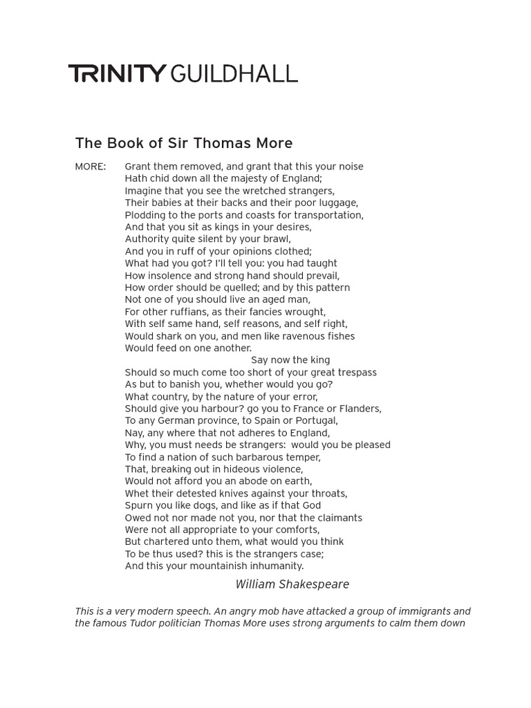 The Book of Sir Thomas More: William Shakespeare | PDF | William ...