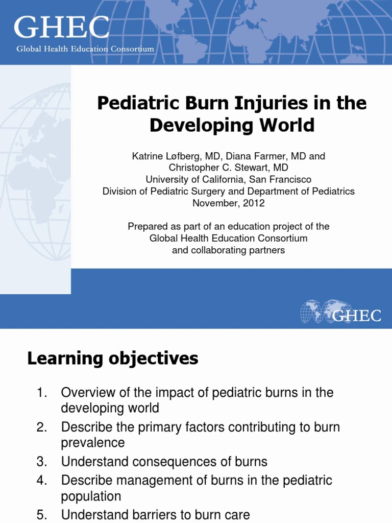 Pediatric Burn Injuries Overview | PDF | Pseudomonas Aeruginosa | Burn