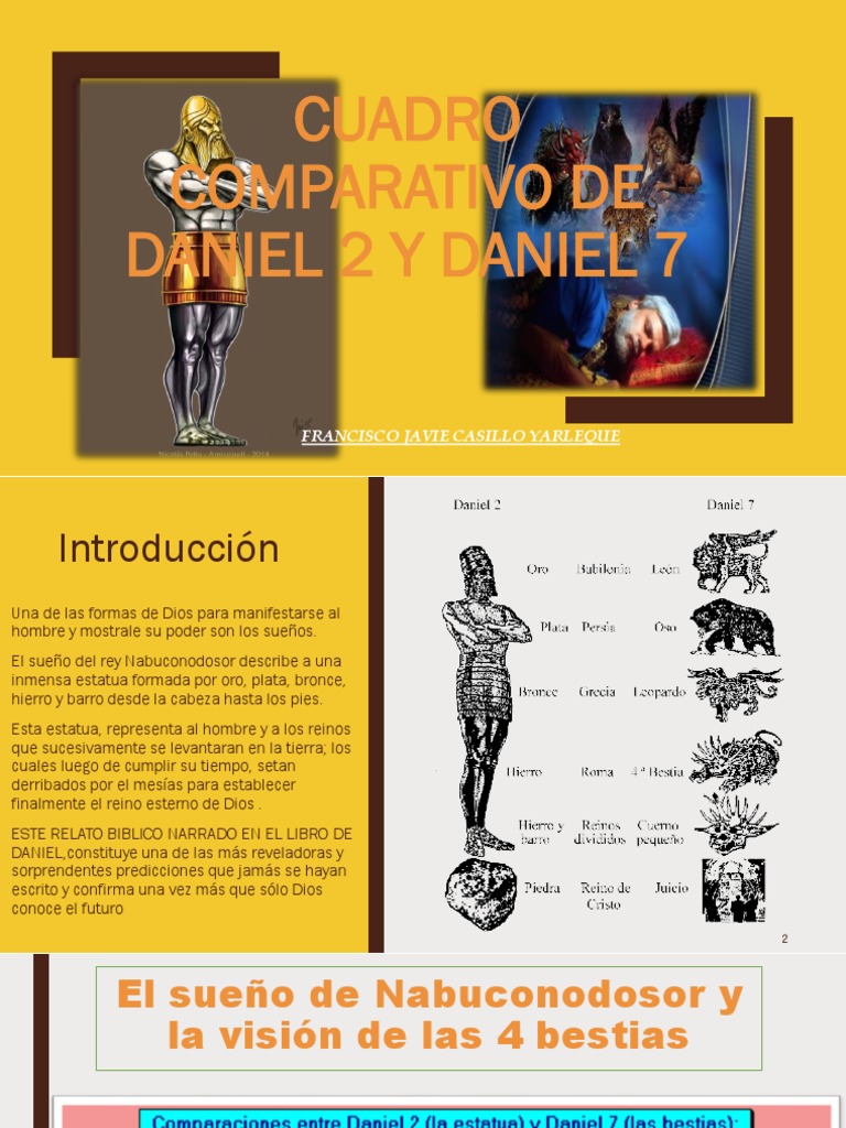 Comparativa de Daniel 2 y 7: Visiones y Reinos | PDF | Daniel (figura ...
