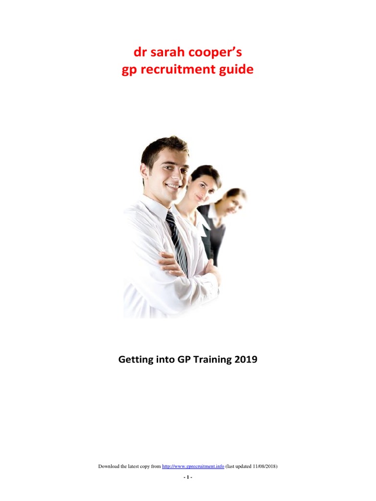 GP Recruitment Guide for 2019 | PDF | Patient | Test (Assessment)