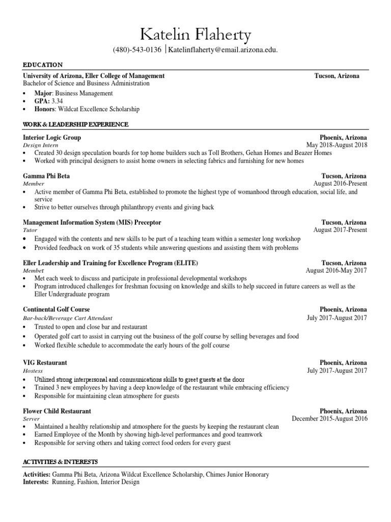 College Resume | PDF | Behavior Modification | Change