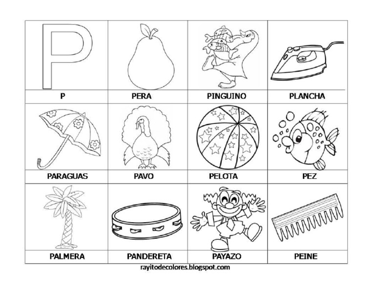 Consonante P Sonido Inicial | PDF