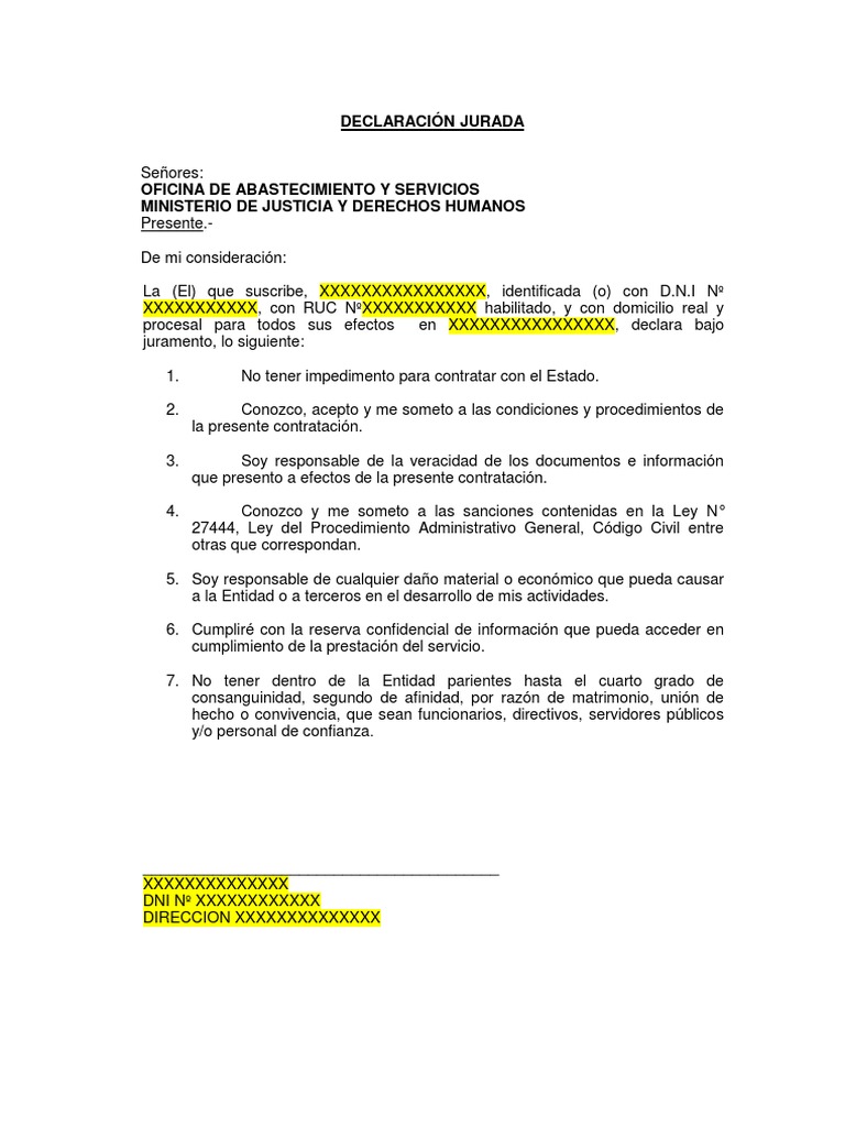 Modelo de DDJJ 2017 | PDF