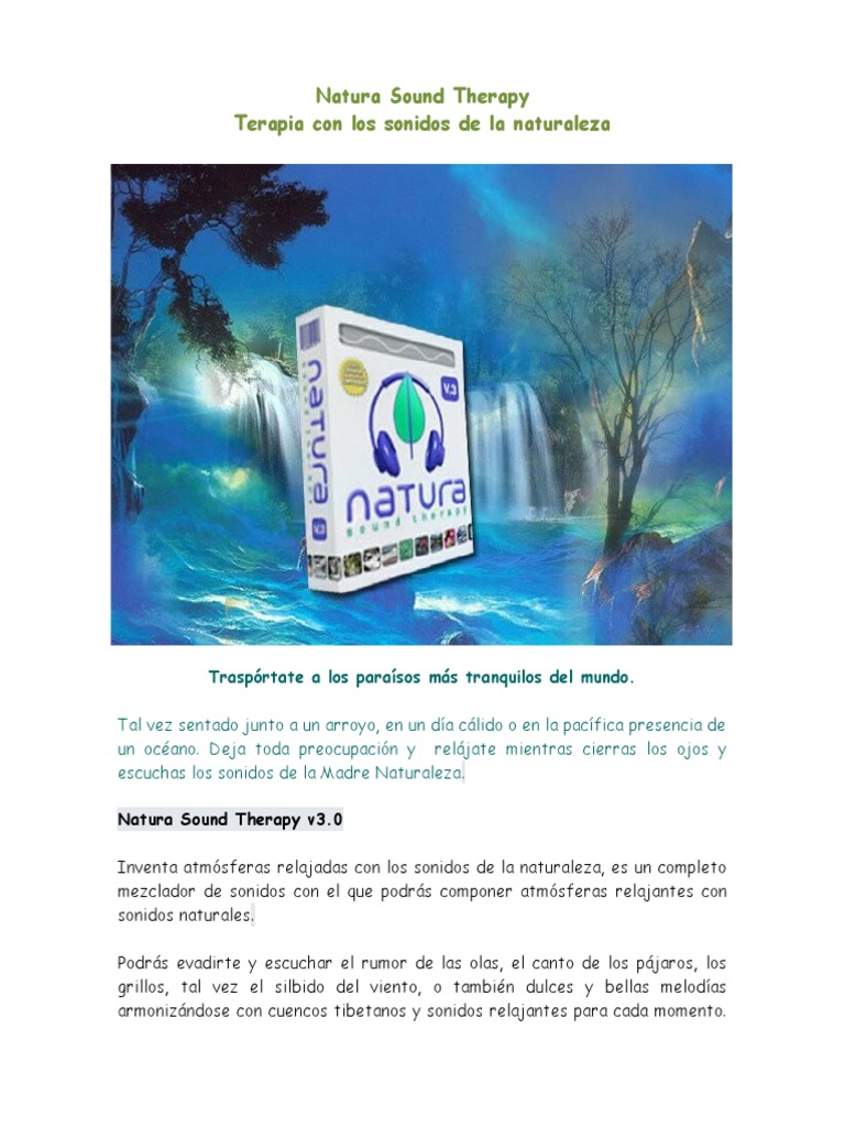 Natura Sound Therapy | Descargar gratis PDF | Cerebro | Felicidad