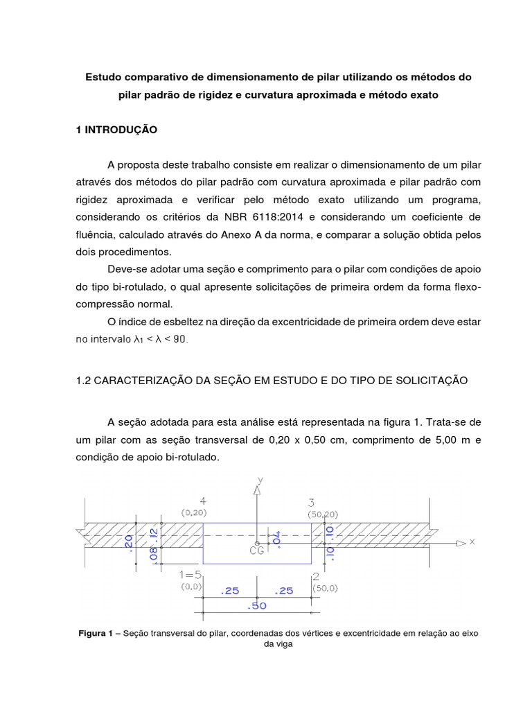 Estudo de Pilar | PDF | Flambagem | Cálculo