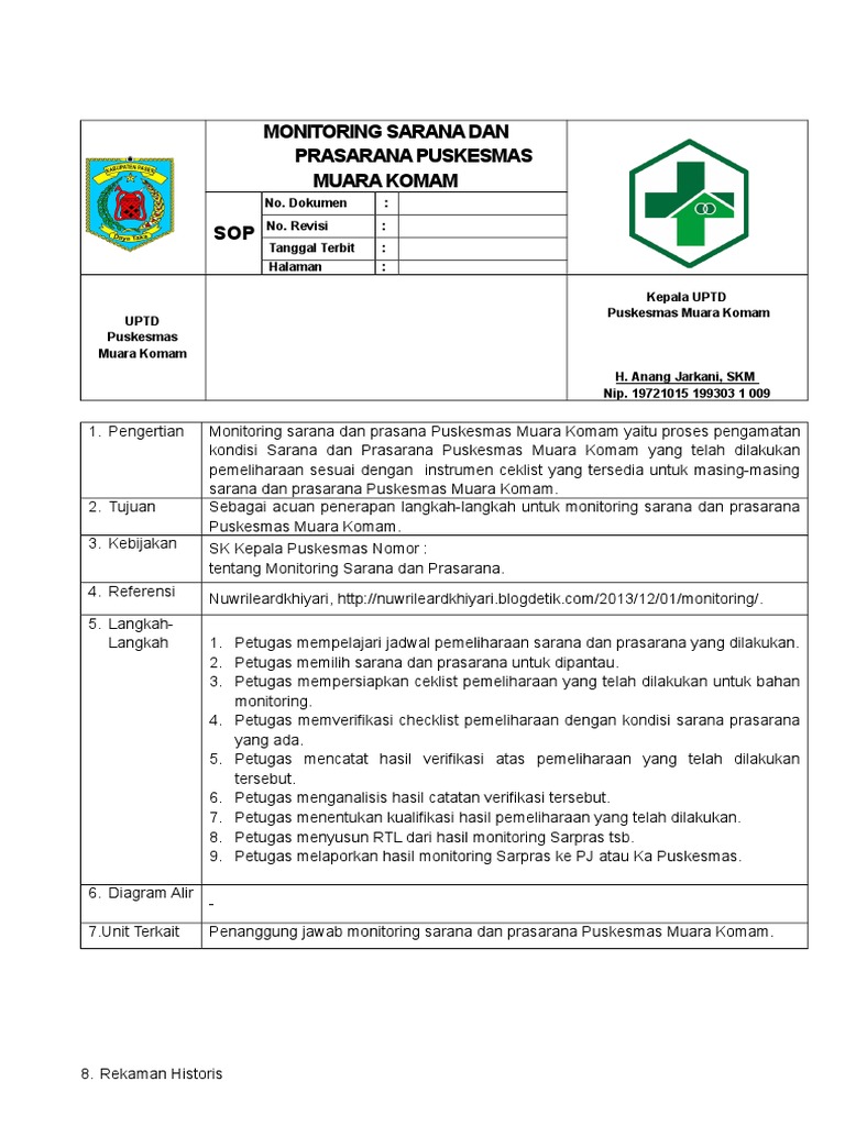 2.1.4 Ep 3 Sop Monitoring Sarpras | PDF