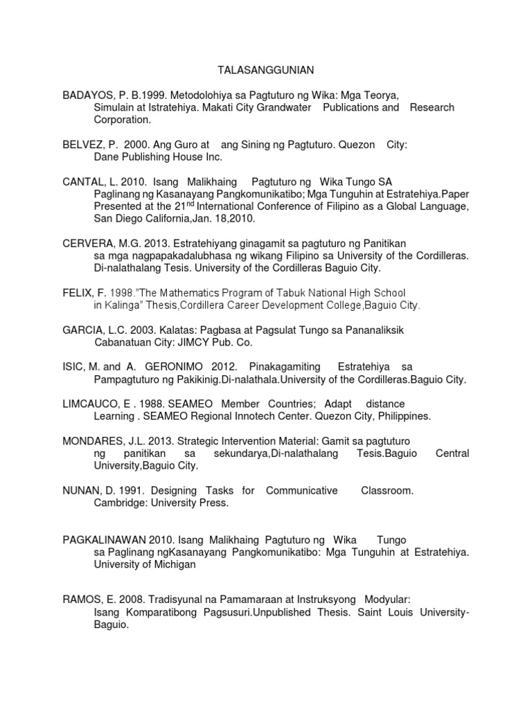 TALASANGGUNIAN1 | PDF