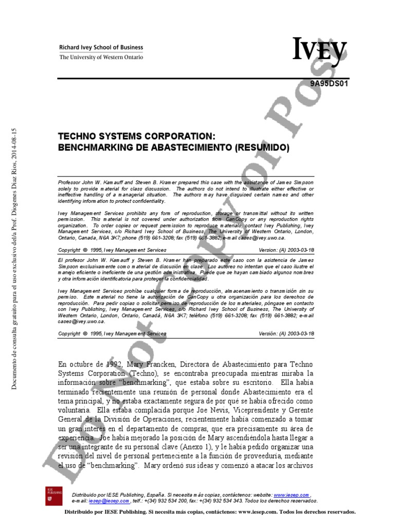 Techno System Benchmarking | PDF