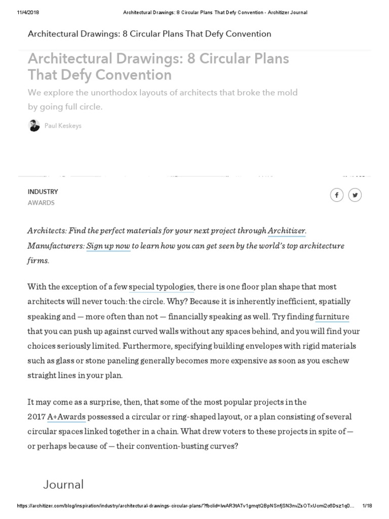 Circular Architectural Plans Unveiled | PDF | Design | Art Media