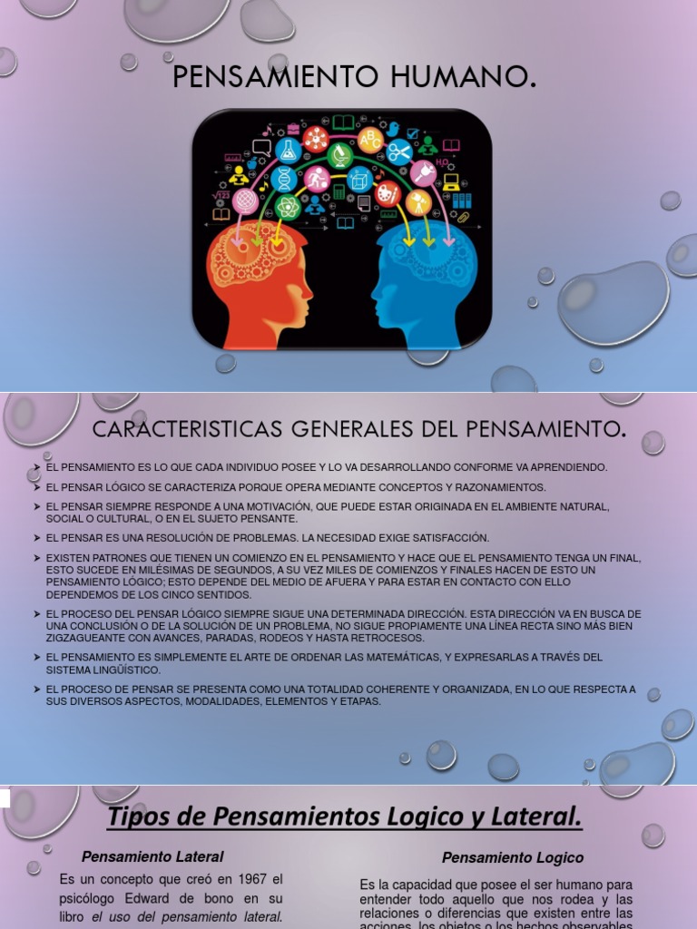Características del Pensamiento Humano | PDF | Atención | Lógica