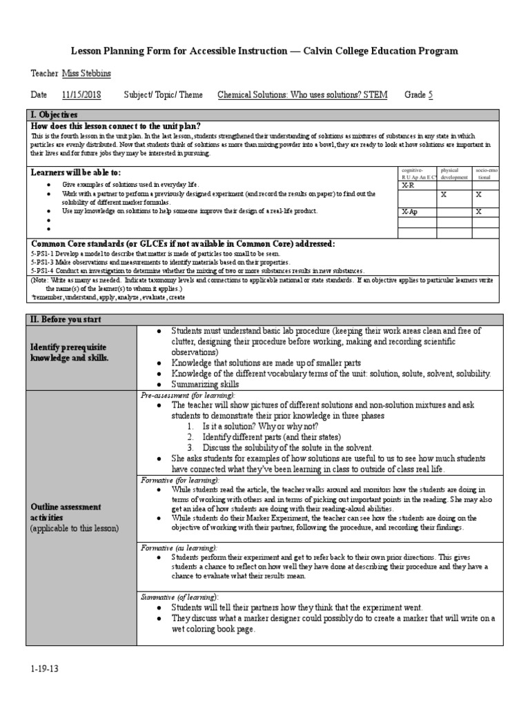 Lesson 4 - Stem | PDF | Solution | Experiment
