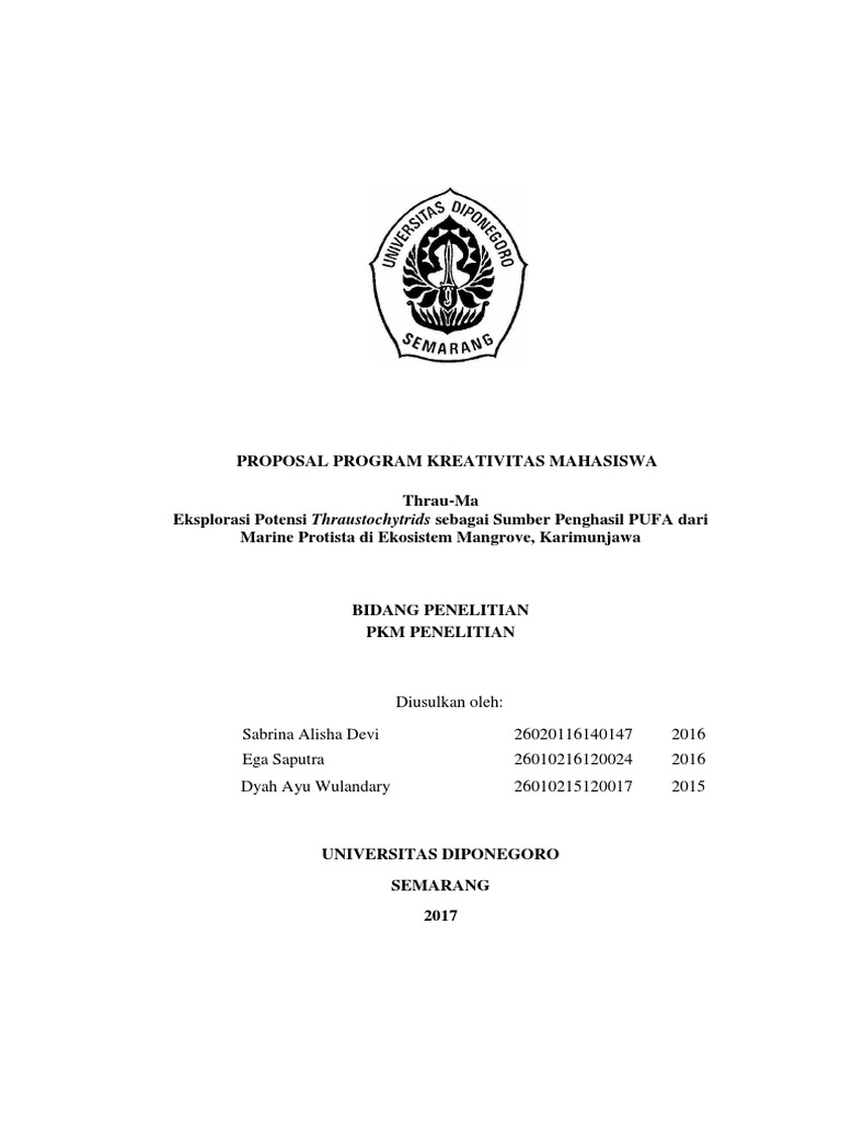 Sabrina Alisha Devi Universitas Diponegoro PKMP-1 | PDF