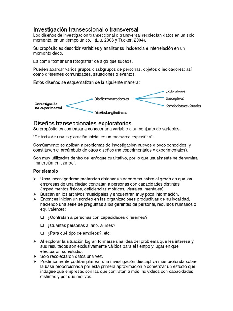 Investigación Transeccional o Transversal | PDF | Gestión de recursos ...