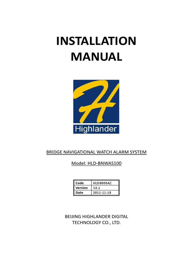 Installation Manual For BNWAS Highlander | PDF | Safety | Compass