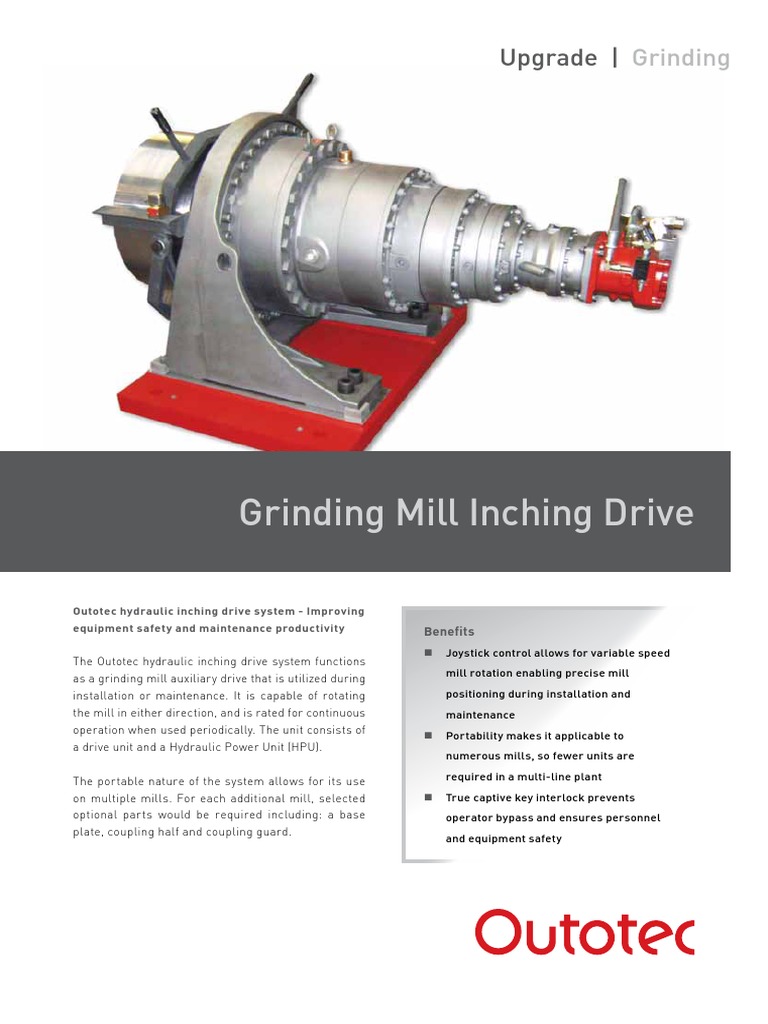 OTE Grinding Mill Inching Drive Eng Web | PDF | Transmission (Mechanics ...