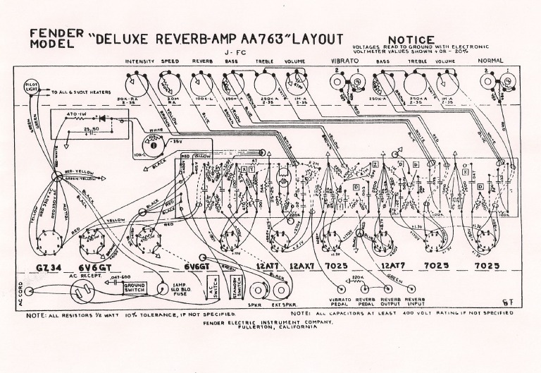 Deluxe Reverb Schematic | PDF