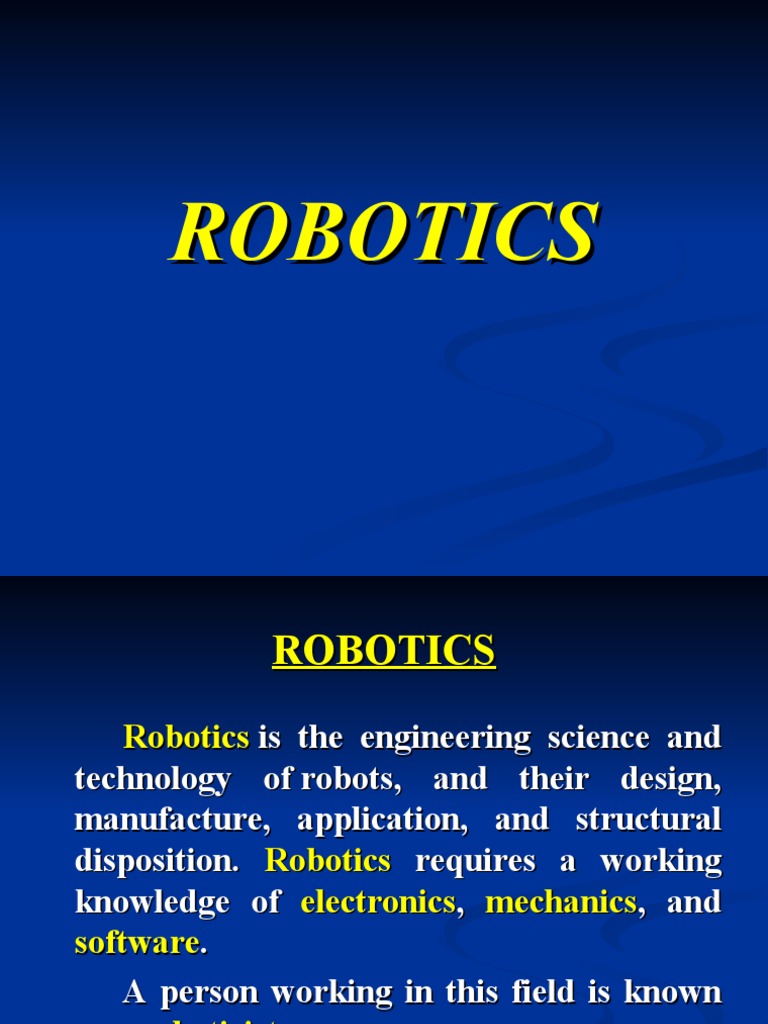 Robotics | PDF | Robotics | Robot