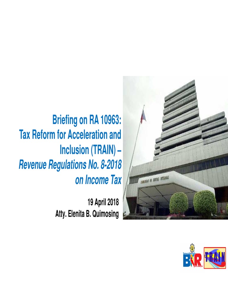 Bir - Train - It & WT - 20180418 | PDF | Withholding Tax | Tax Exemption