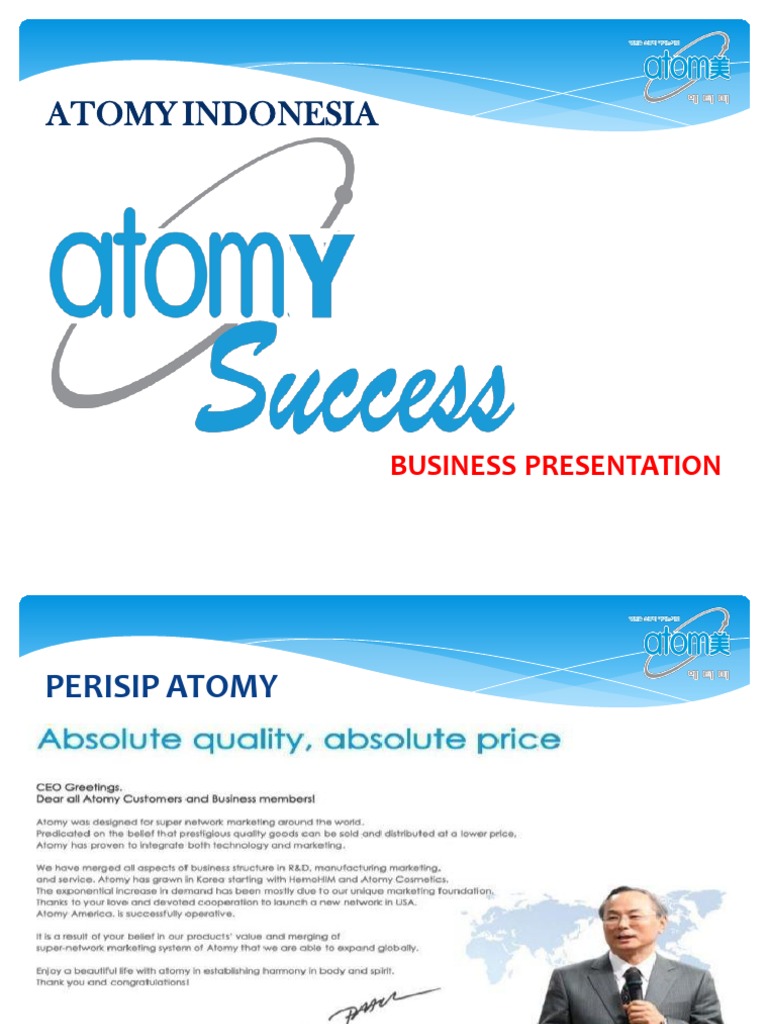 Rencana Bisnis Atomy Indonesia | PDF