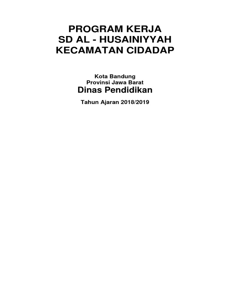 Program Kerja Kepala Sekolah SD | PDF | Karier & Perkembangan