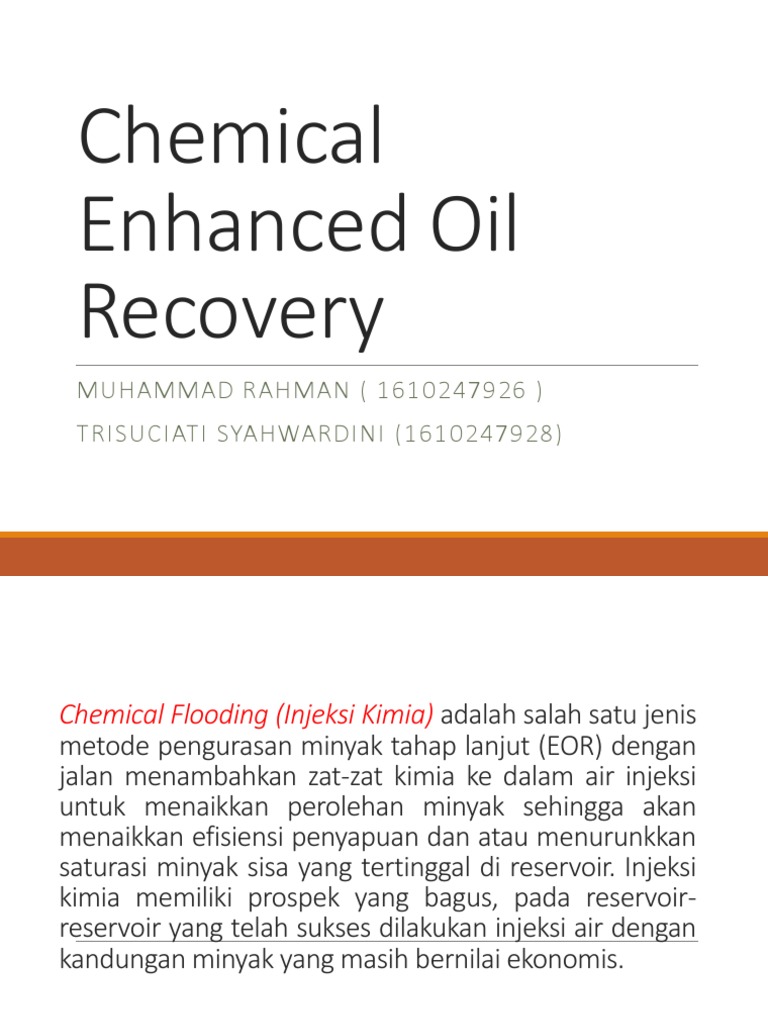 Chemical Enhanced Oil Recovery | PDF