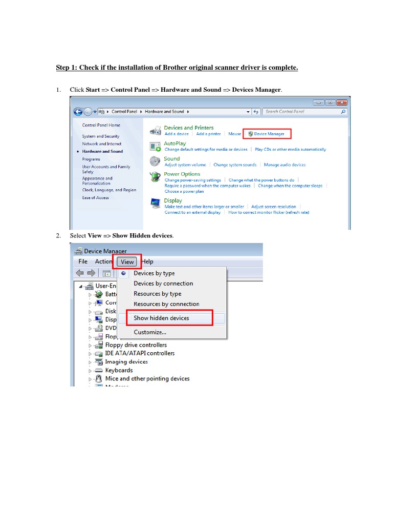 Brother Scanner Driver Setup Guide | PDF | Computers
