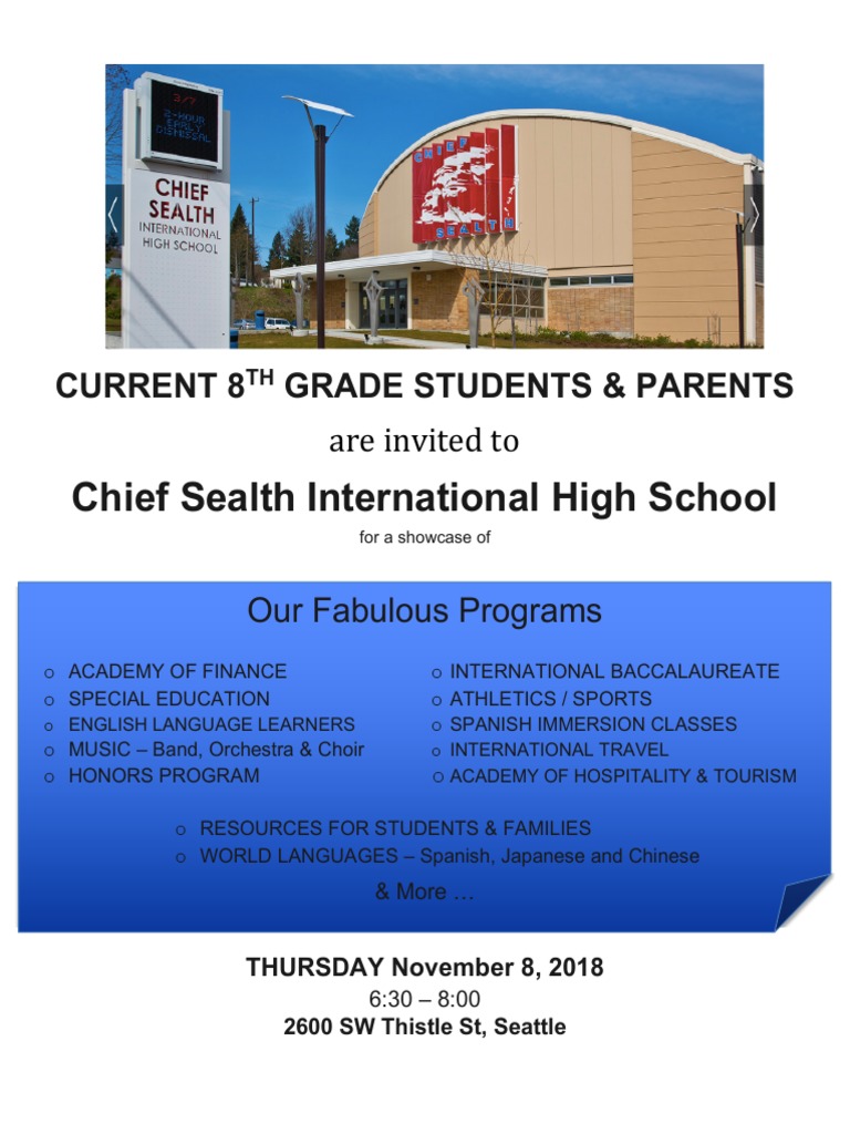 Showcase of Programs at Chief Sealth | PDF | Social Science | Travel