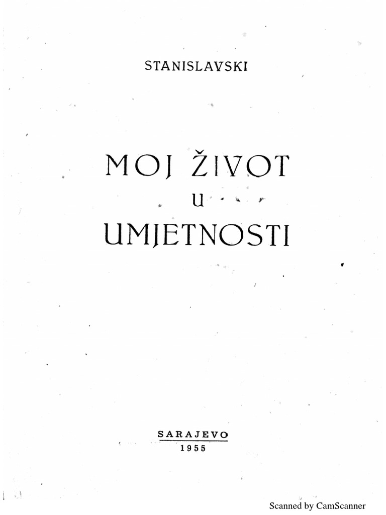 Moj Zivot U Umjetnosti | PDF