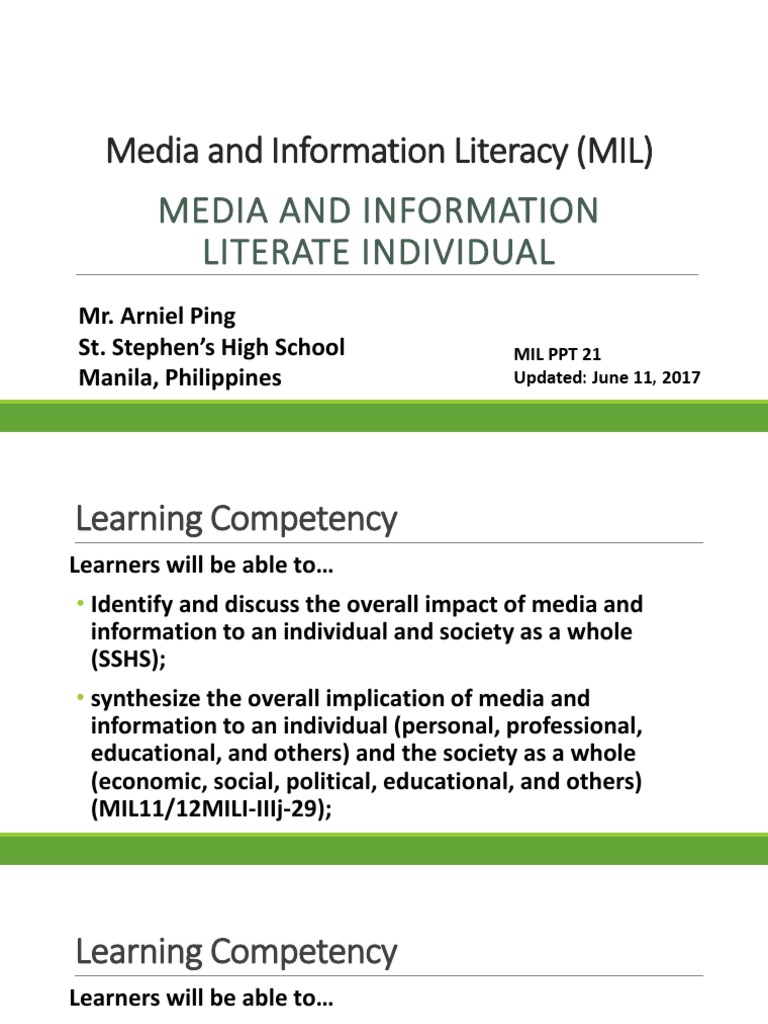 Media Literacy Impact Presentation Guide | PDF | Brainstorming | Literacy