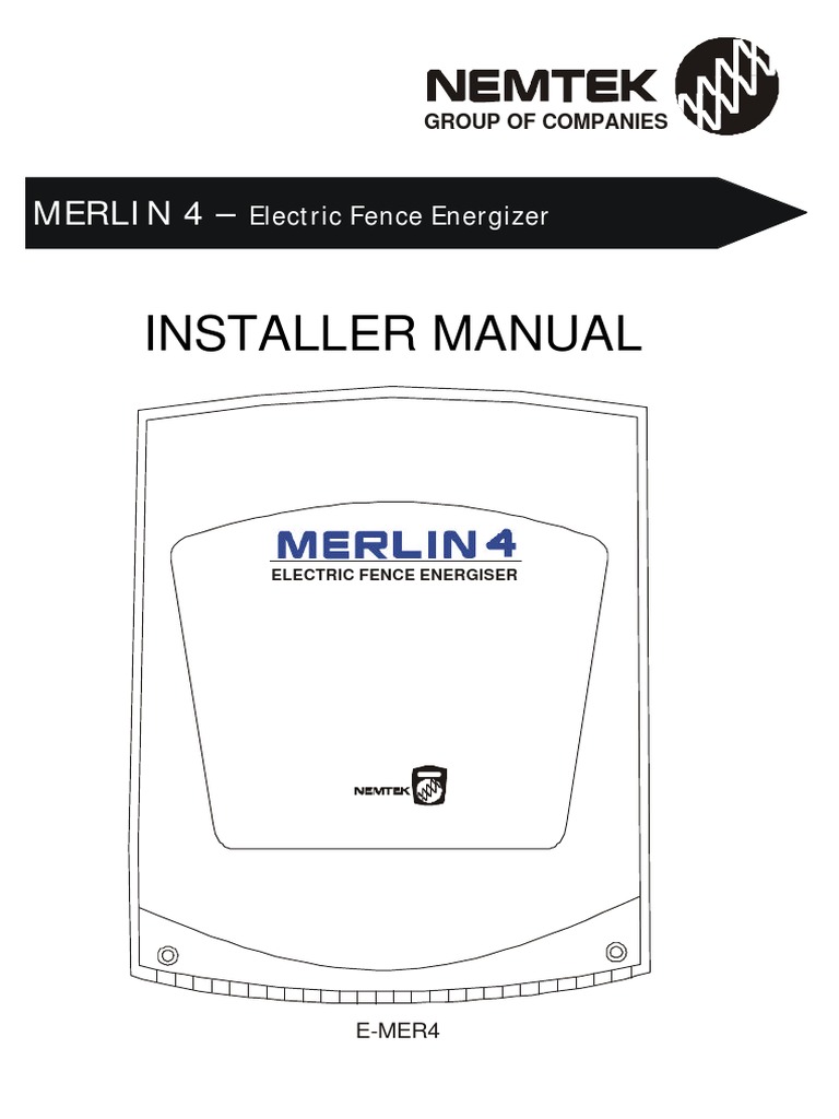 Merlin Installer Manual | PDF | Insulator (Electricity) | Electrical ...
