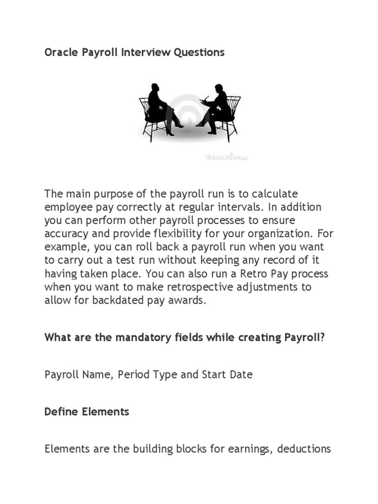 Oracle Payroll Interview Questions | PDF | Payroll | Cheque