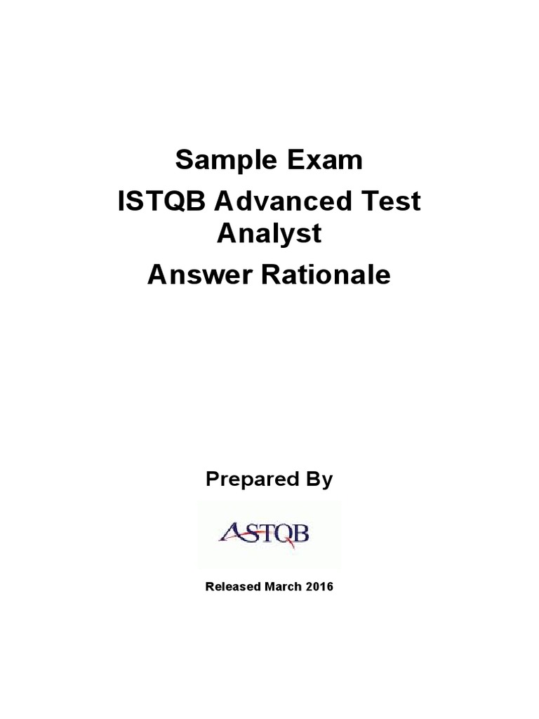 ISTQB Test Analyst Exam Questions | PDF | C (Programming Language ...