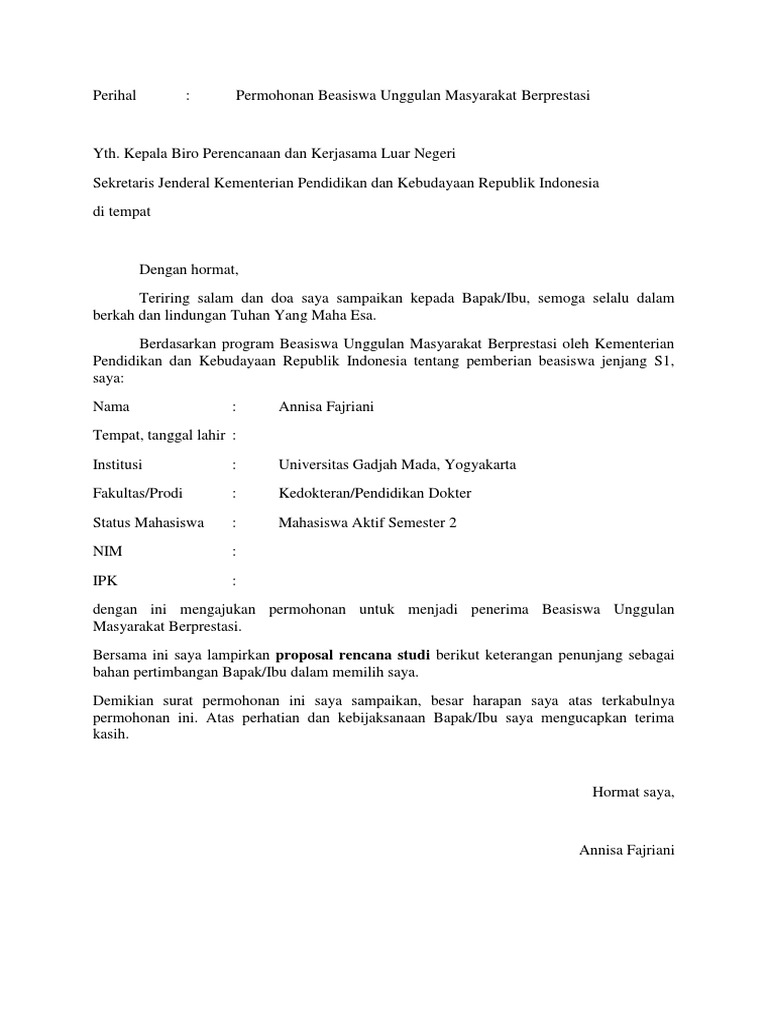 Proposal Rencana Studi | PDF