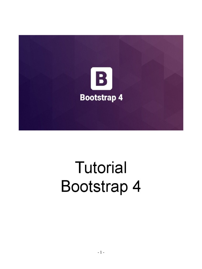 Tutorial Bootstrap 4 | PDF | Bootstrap (marco frontal) | Desarrollo web