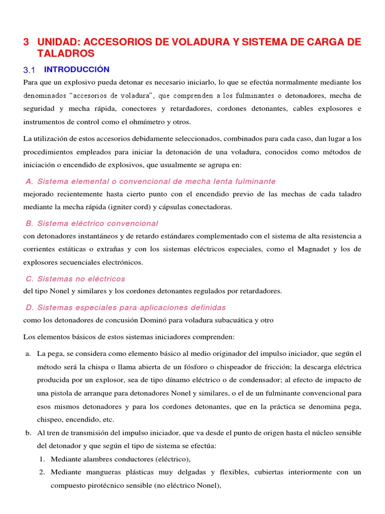 Sistemas de Iniciación de Explosivos y sus Componentes Básicos | PDF ...