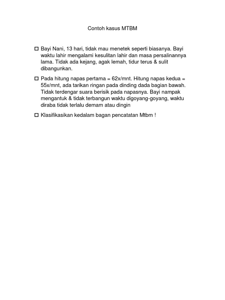 Contoh Kasus MTBM | PDF