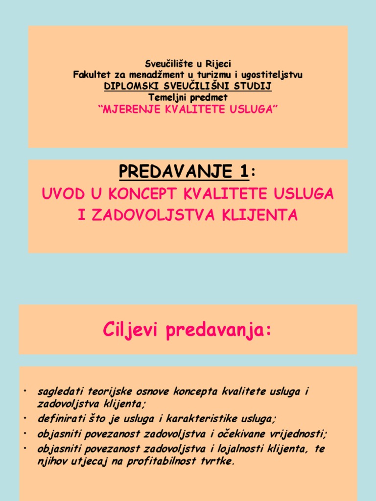 P01 Mjerenje Kvalitete | PDF