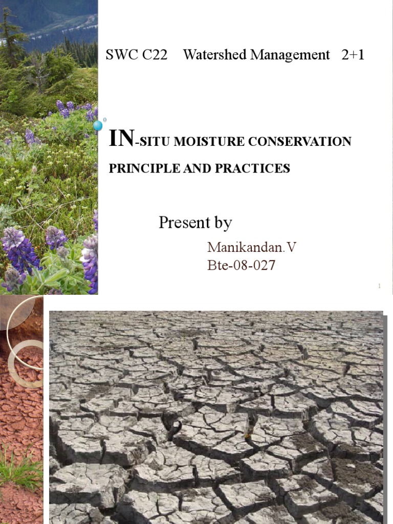 In-Situ Moisture Conservation Principle and Practices | PDF | Drainage ...