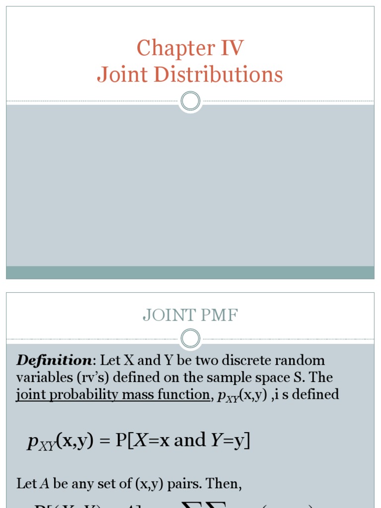 Joint Distributions | PDF