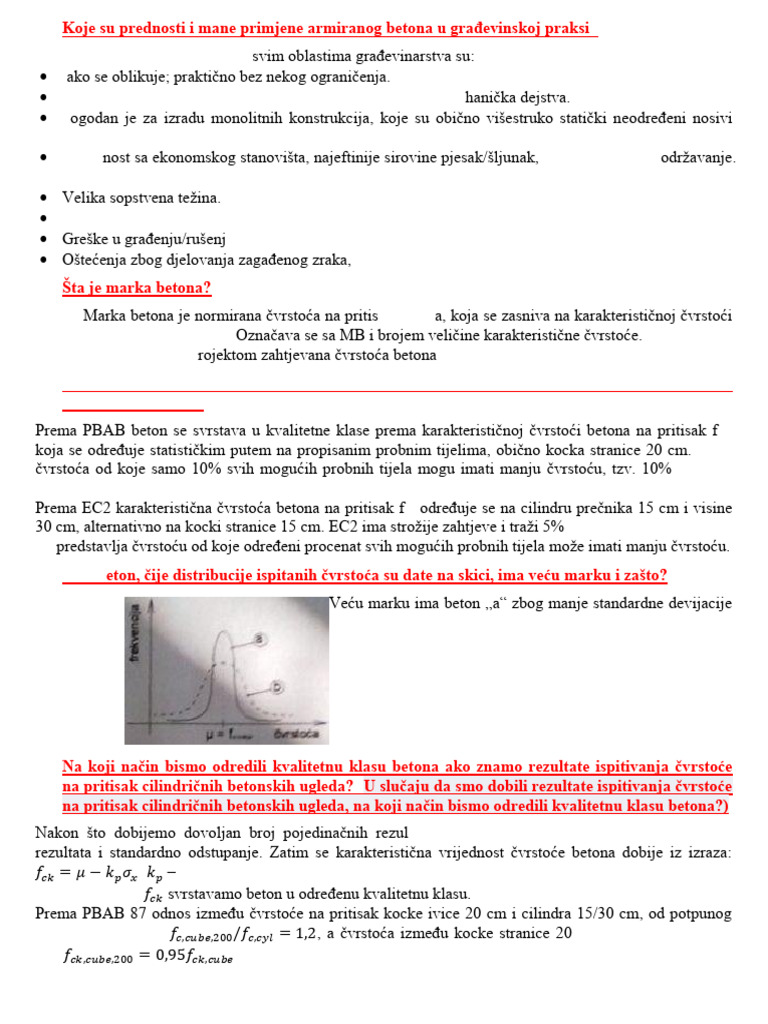 Betonske Konstrukcije 1 | PDF